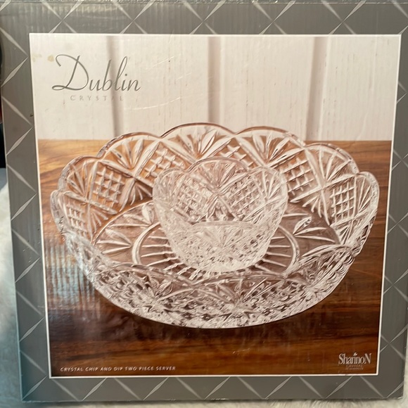 Dublin Crystal | Dining | Host Pickdublin Crystal Large Chipdip 2 Piece ...